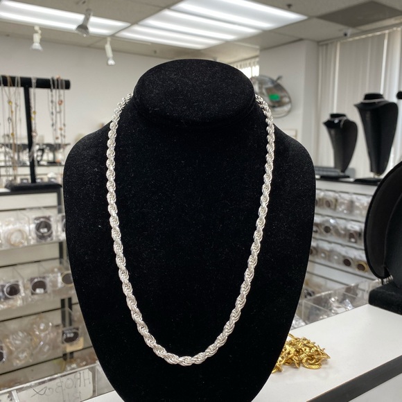 Accessories | New Sterling Silver 25mm Rope Chain 16 18 2 22 24 26 28 ...